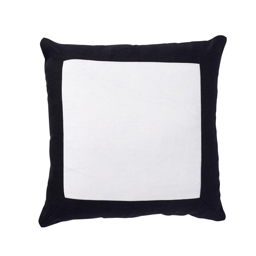 Paloma Living Linen Border Black 50x50 cm - Hamptons Home