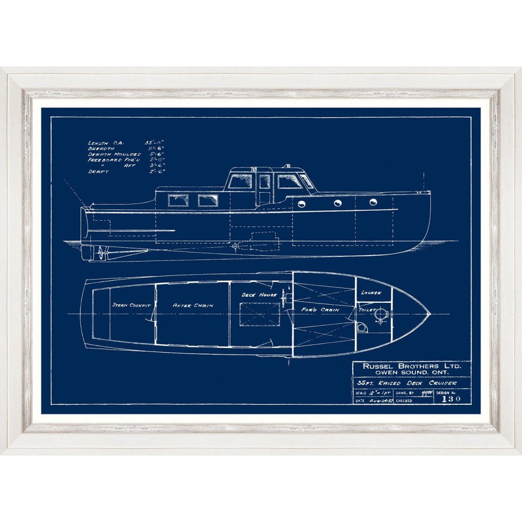 Wandbild Thugboats Blueprints III - Hamptons Home